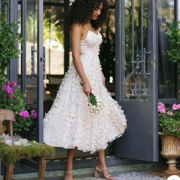 Mable | Dresses | Nwt Mable 3d Butterfly White Midi Dress | Poshmark